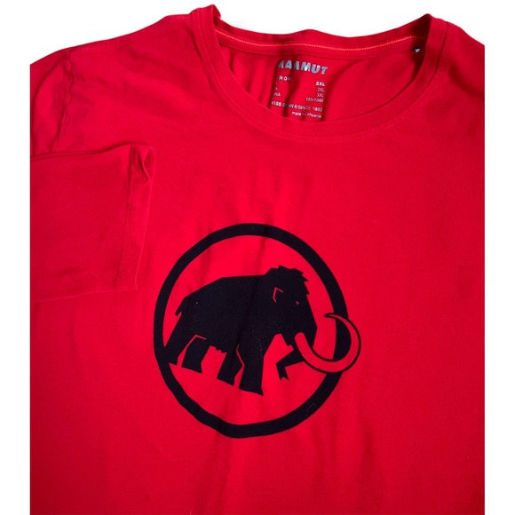 Mammut | Shirts | Mammut Mens Red Long Sleeve Tshirt Big Mammoth Logo ...
